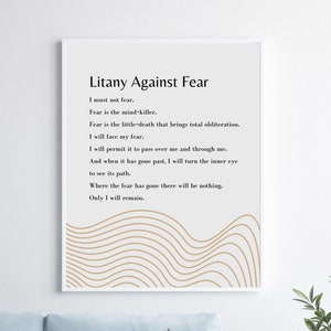Litany Against Fear | Fear is the Mind-killer | Frank Herbert ...