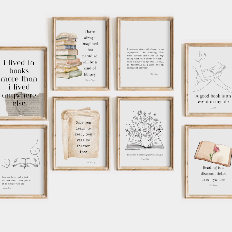 Bookish Wall Art - Etsy