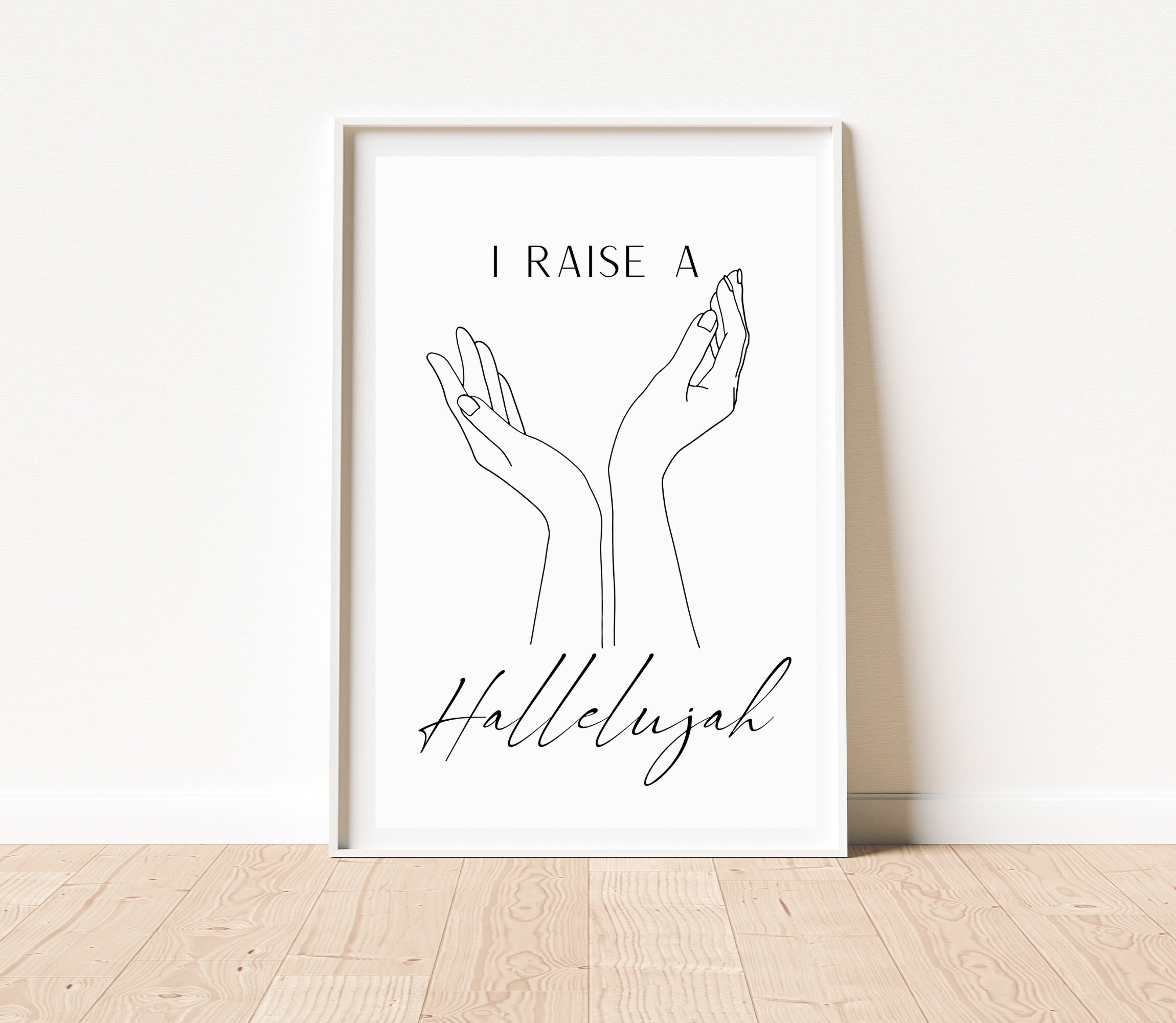 I Raise a Hallelujah Wall Art Scripture Wall Artworship Song - Etsy