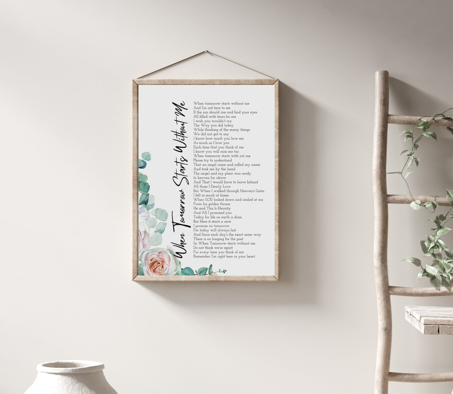 When Tomorrow Starts Without Me Printable Poem, Digital Download, Grief ...