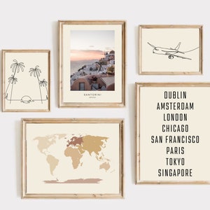 Travel Gallery Wall Set of 20 PRINTABLES | Home Office Decor | Traveler ...