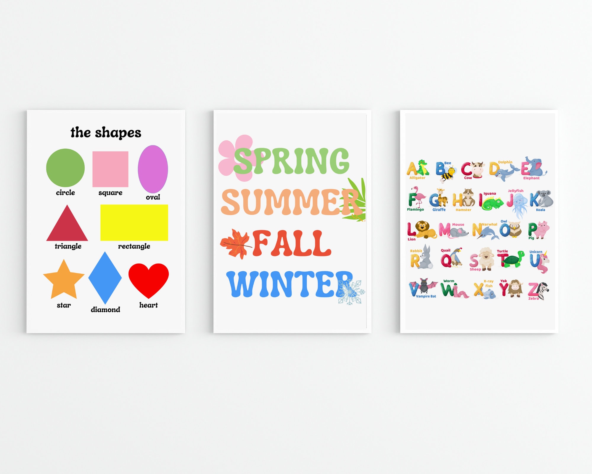 Set of Boho Educational Posters Educational Art Classroom - Etsy