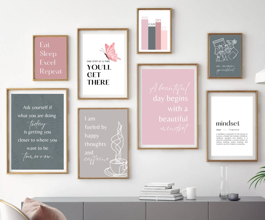 Home Office Set of 10 Prints, Office Wall Decor, Home Office Decor ...