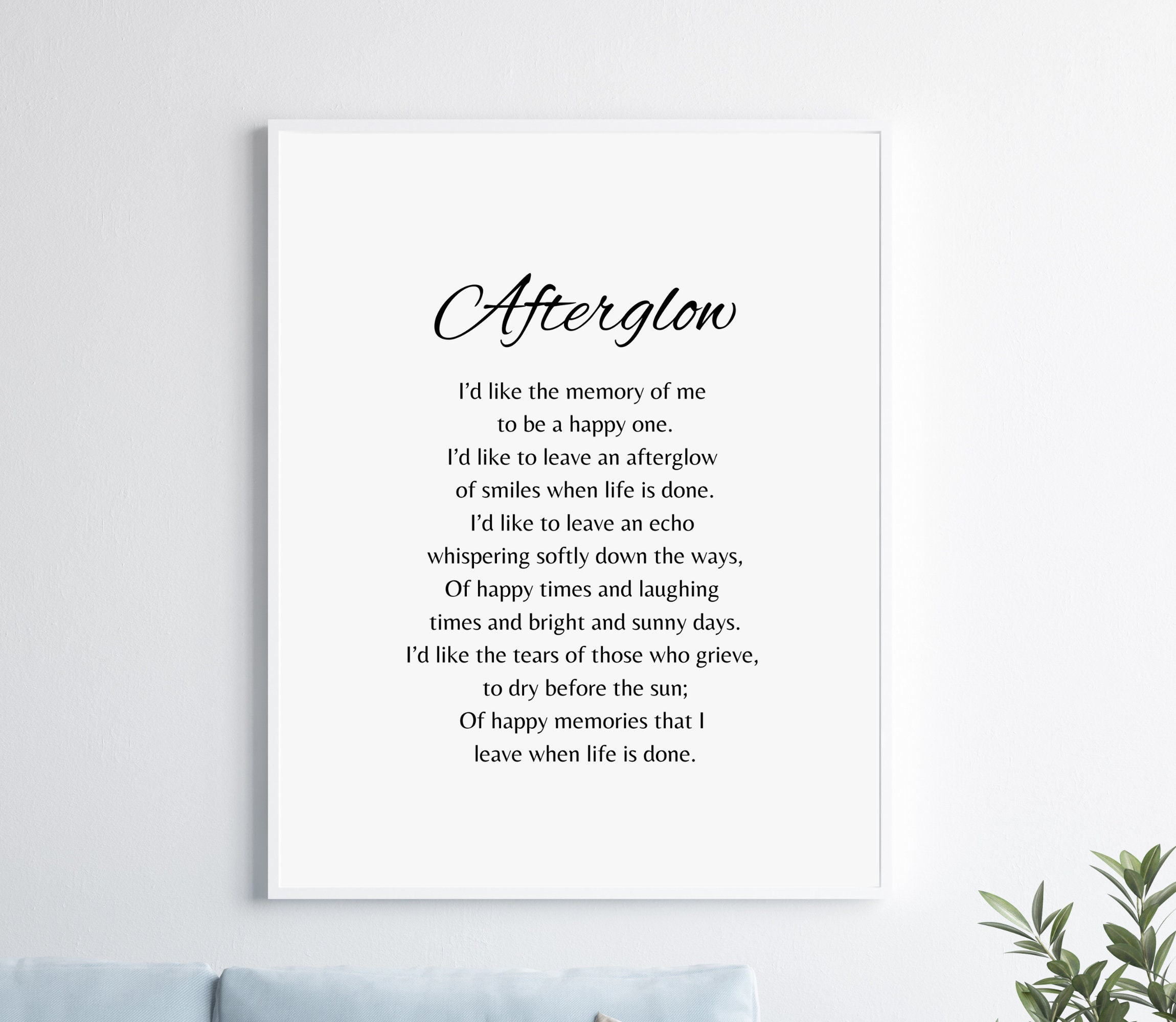 Afterglow Poem, Funeral Poem, Lost Loved One Poem, in Memory Of, Grief ...