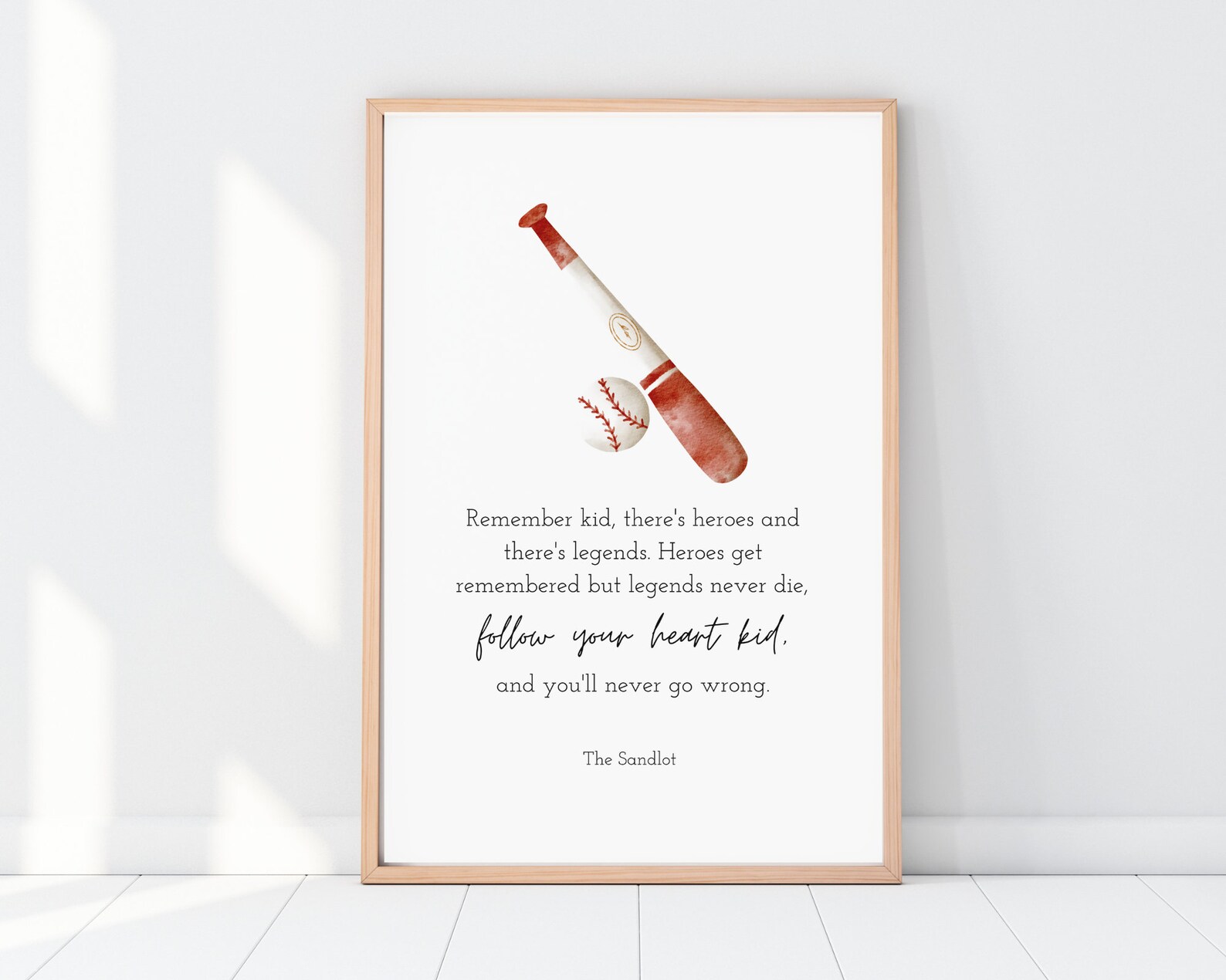 The Sandlot Quote. Nursery Quote Print. Boys Room Wall Art. Baseball ...