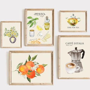 Italian Kitchen Wall Decor | Kitchen Wall Art Set of 9 PRINTABLES ...