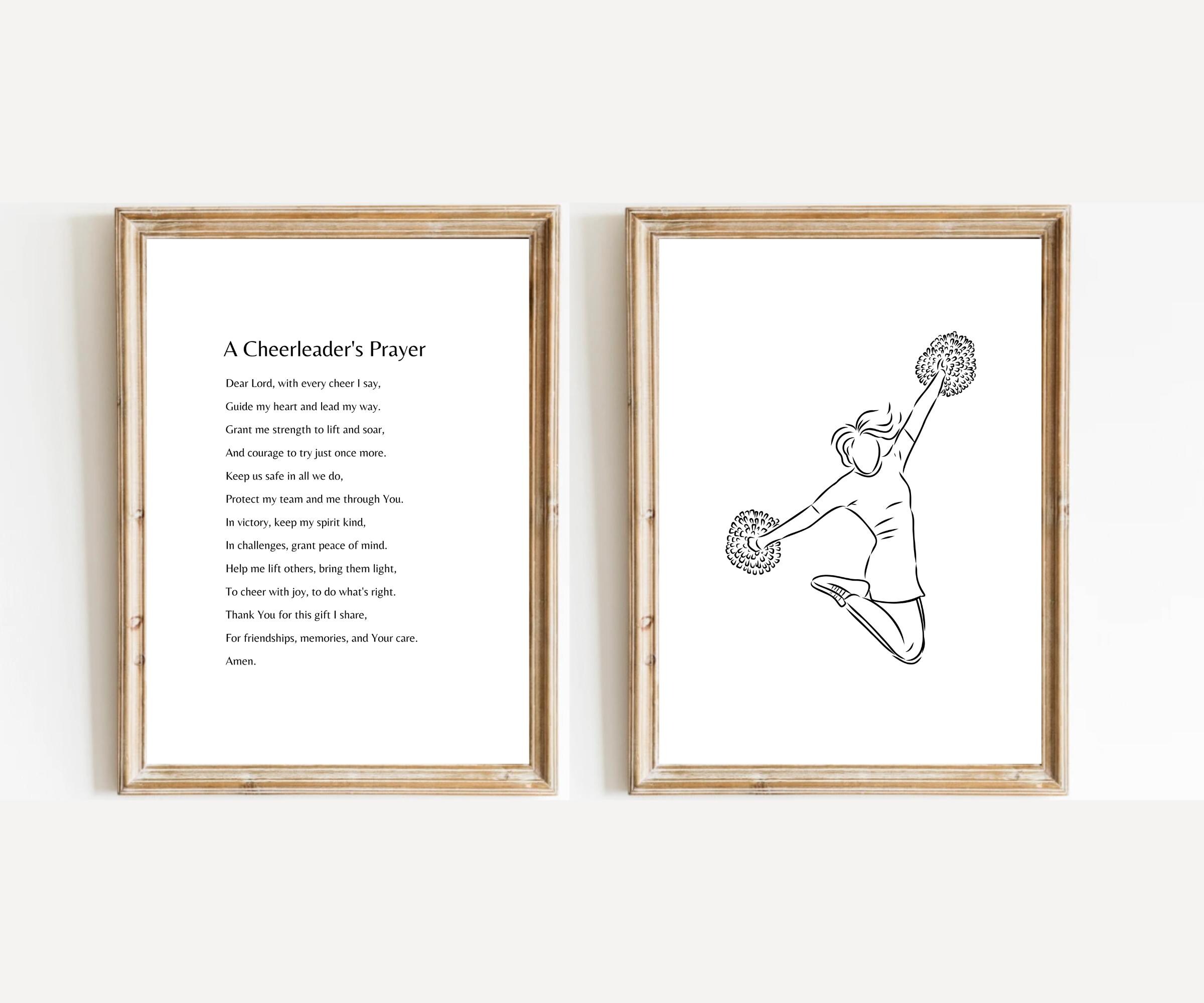 Set of 2 A Cheerleader's Prayer Printable Wall Art – Inspirational ...