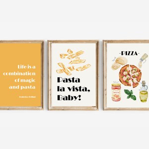 Italian Kitchen Wall Decor | Kitchen Wall Art Set of 9 PRINTABLES ...