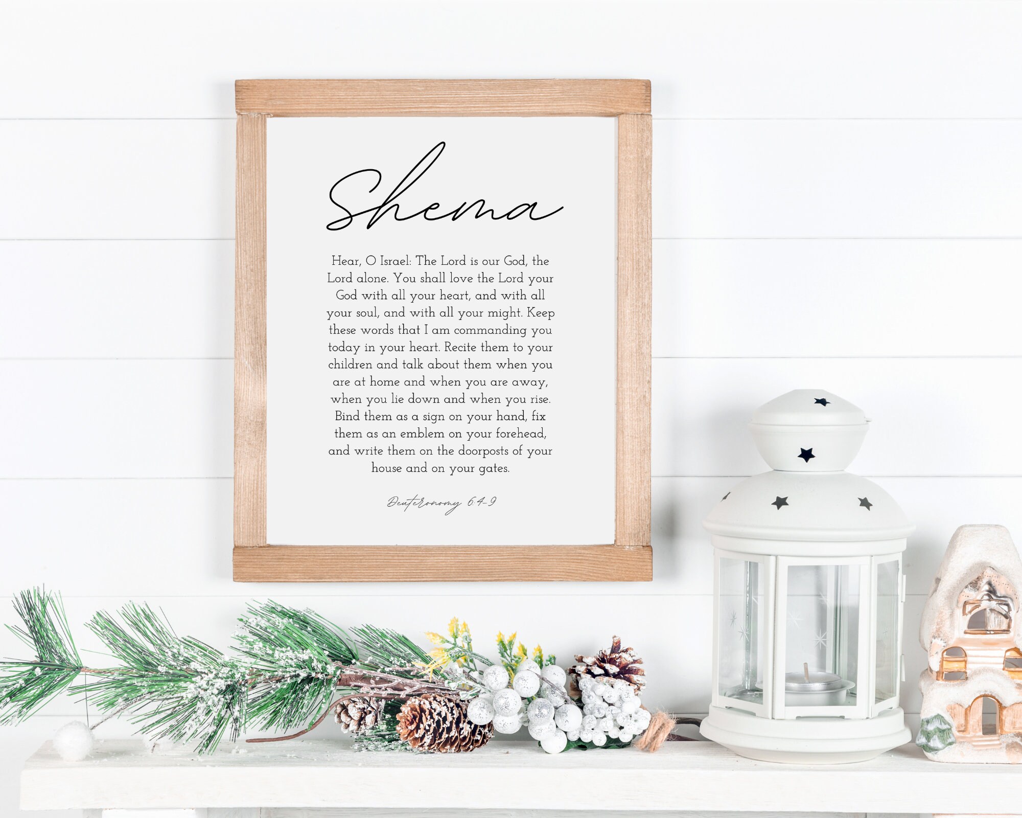 Shema Israel Bible Verse Print, Modern Christian Wall Art (digital ...