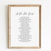 Memorial Poem Template - Funeral Tribute Printable - Sympathy Poem ...