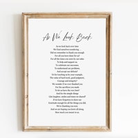Memorial Poem Template - Funeral Tribute Printable - Sympathy Poem ...