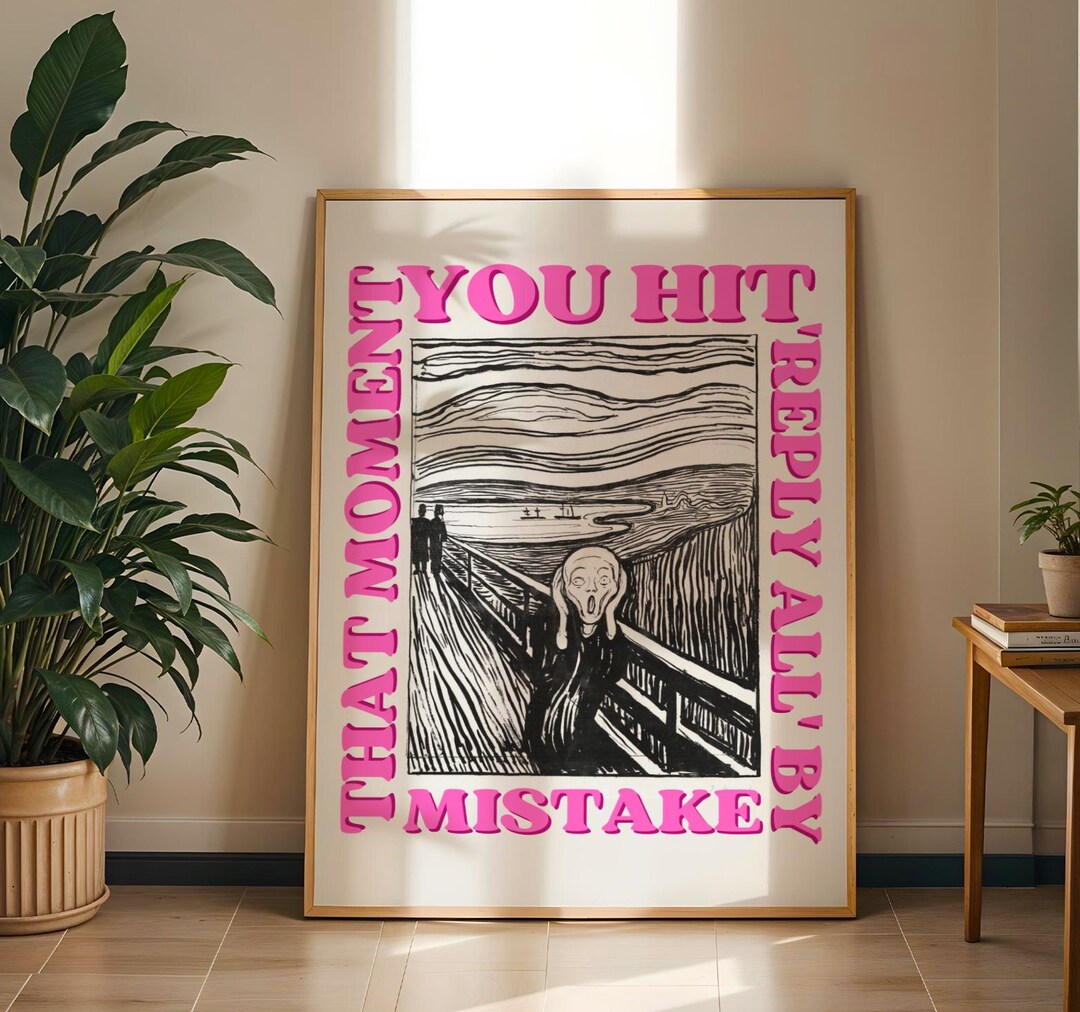 Funny Email Mistake Wall Art, Office Humor Digital Print – Workplace ...