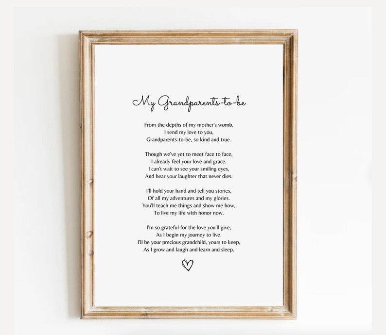 Grandma and Grandpa Poem PRINT, Grandma and Grandpa Gift, Grandparent ...