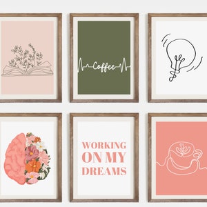 Home Office Set of 10 Prints, Office Wall Decor, Home Office Decor ...