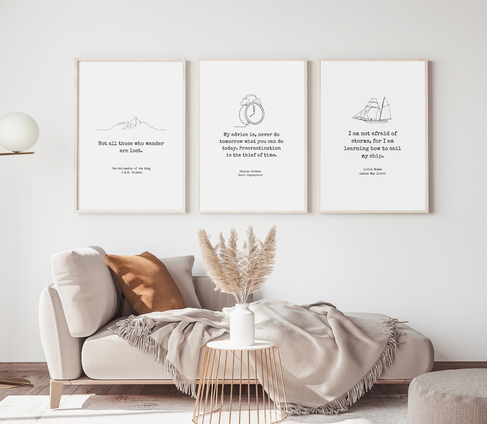 Set of 6 Gallery Wall Set Bookish Prints Book Wall Art - Etsy