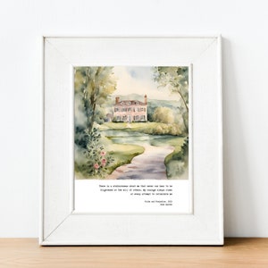 Jane Austen Pride and Prejudice Wall Art, Jane Austen Quote Printables ...