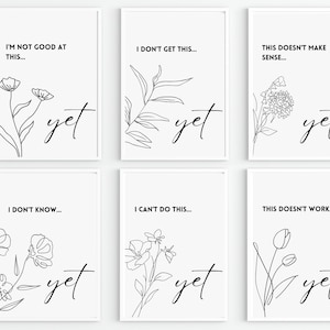 Power of yet Posters Digital Download | Classroom Wall Art ...