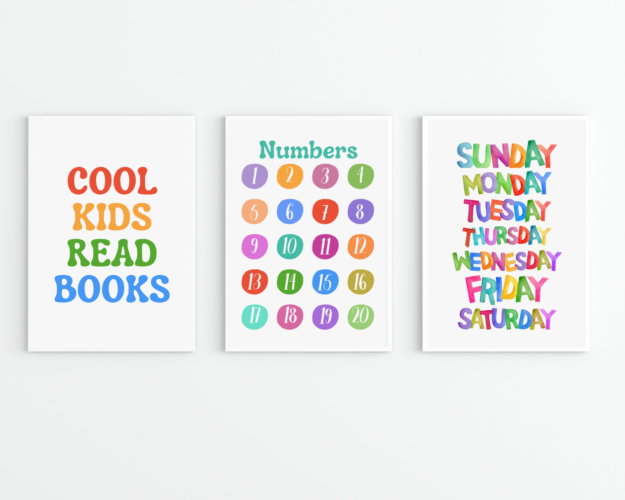 Set of Boho Educational Posters Educational Art Classroom - Etsy
