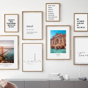 Travel Gallery Wall Set of 15 PRINTABLES | Home Office Decor | Traveler ...