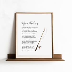 Gone Fishing Poem Ready to Print, Celebration of Life Poem for ...
