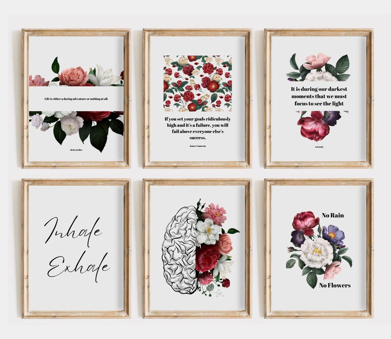 Office Wall Art Set of 6 PRINTABLES Home Office Decor - Etsy