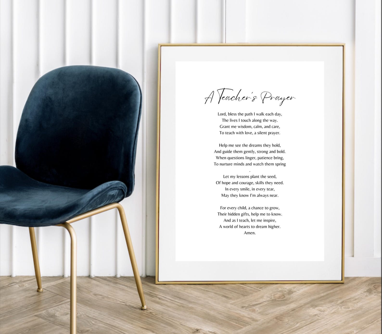 Teacher's Prayer | School Teacher Gift | Inspiration | Wall Art | Poem ...