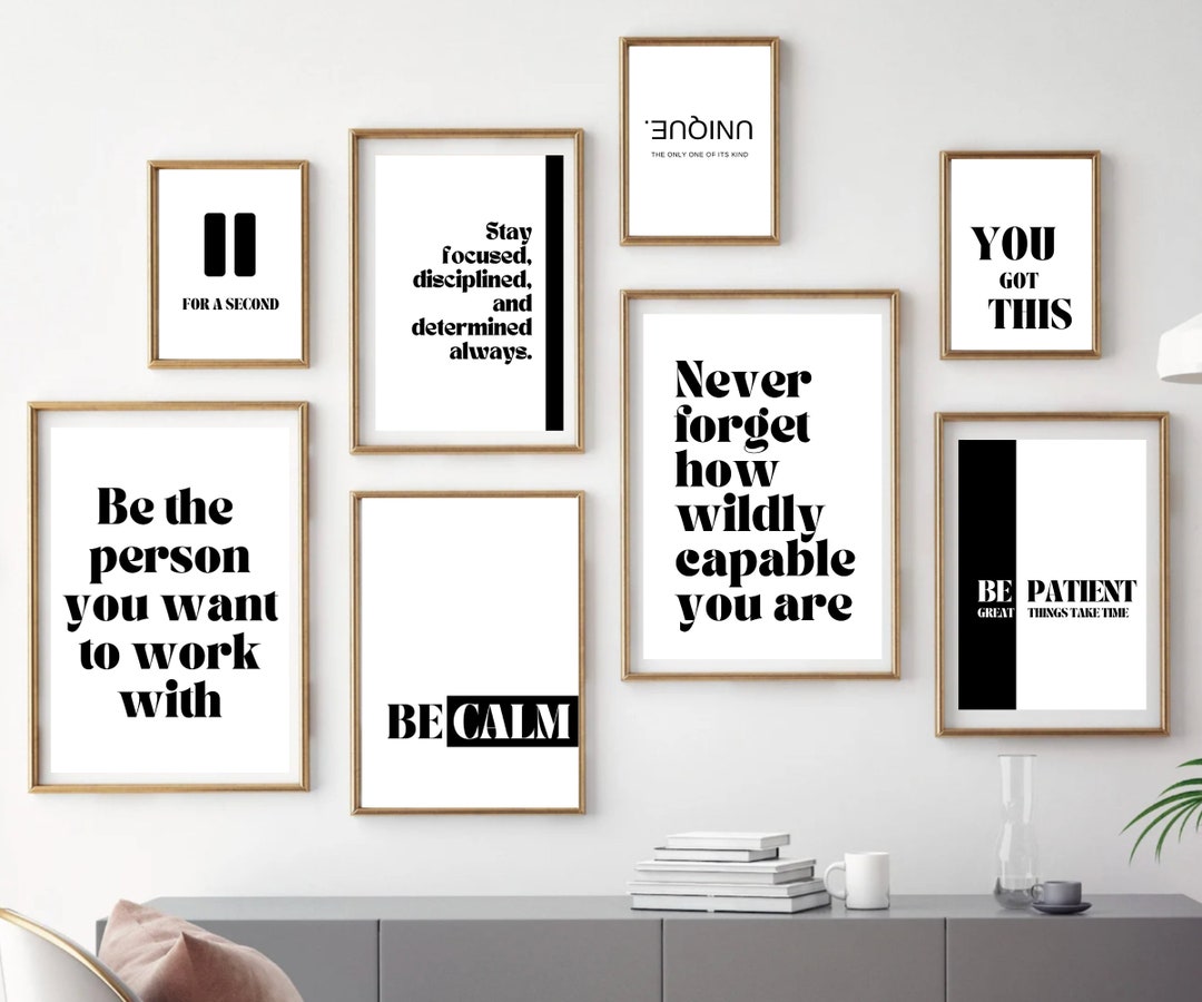 Office Set of 8 Prints, Office Wall Decor, Home Office Decor ...