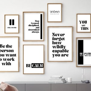 Office Set of 8 Prints, Office Wall Decor, Home Office Decor ...