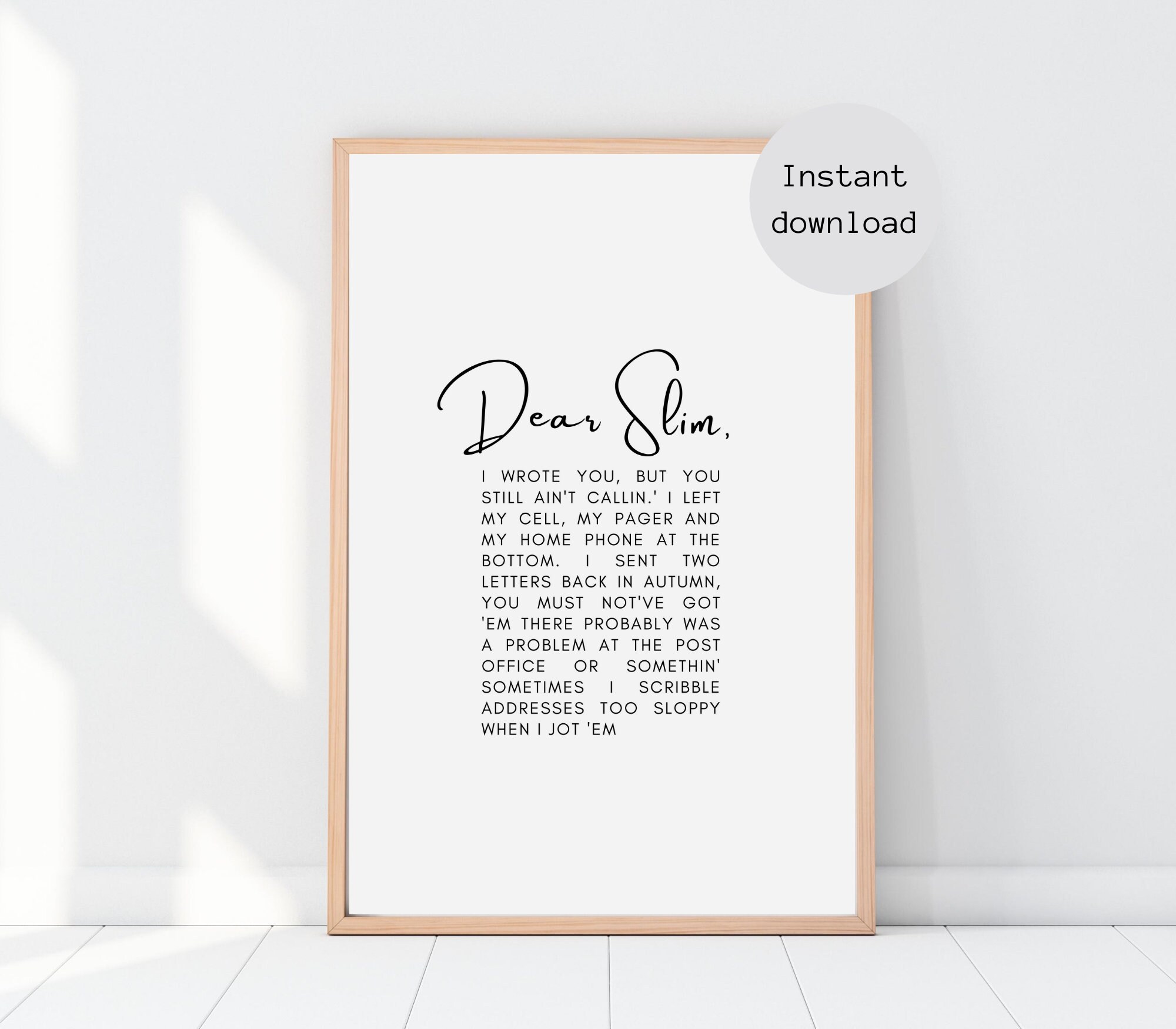 Eminem Poster Stan Print Eminem Lyrics Slim Shady Hip Hop - Etsy
