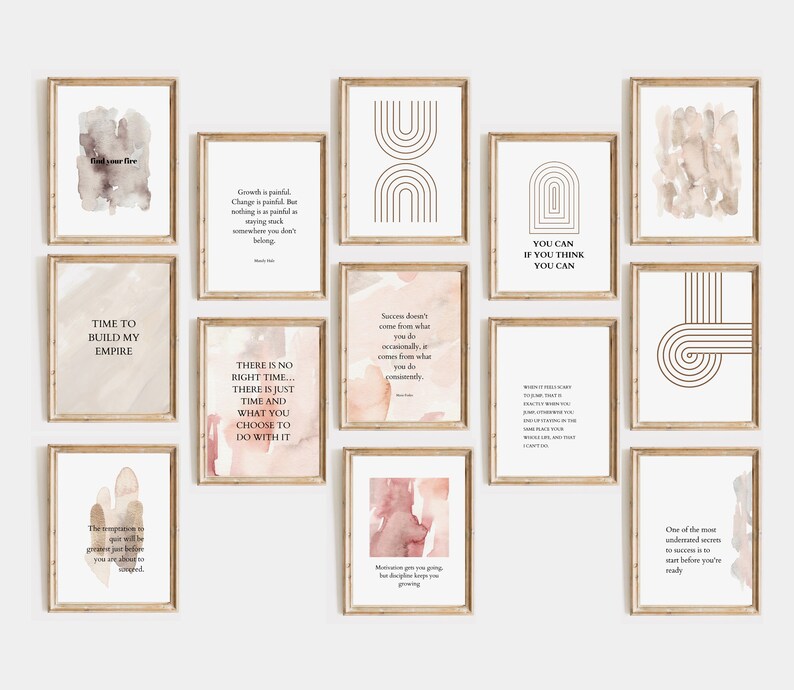 Office Wall Art | Set of 15 PRINTABLES | Home Office Decor | Home ...