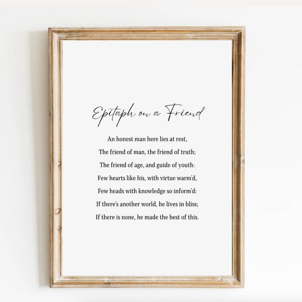 Memorial Poem for Friends - Etsy