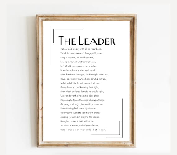 Leader Poems Quotes