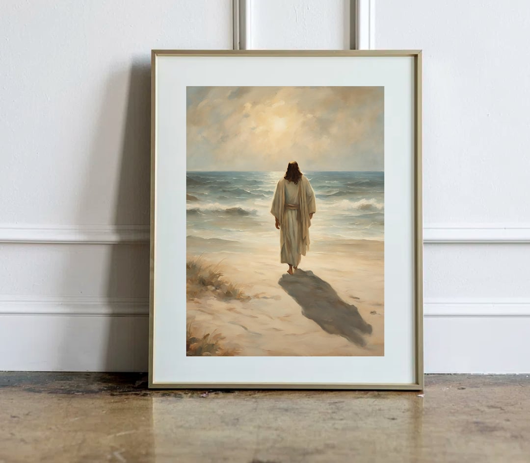 Jesus Portrait, Jesus Painting, Follow Me Jesus, Jesus Walking Art ...