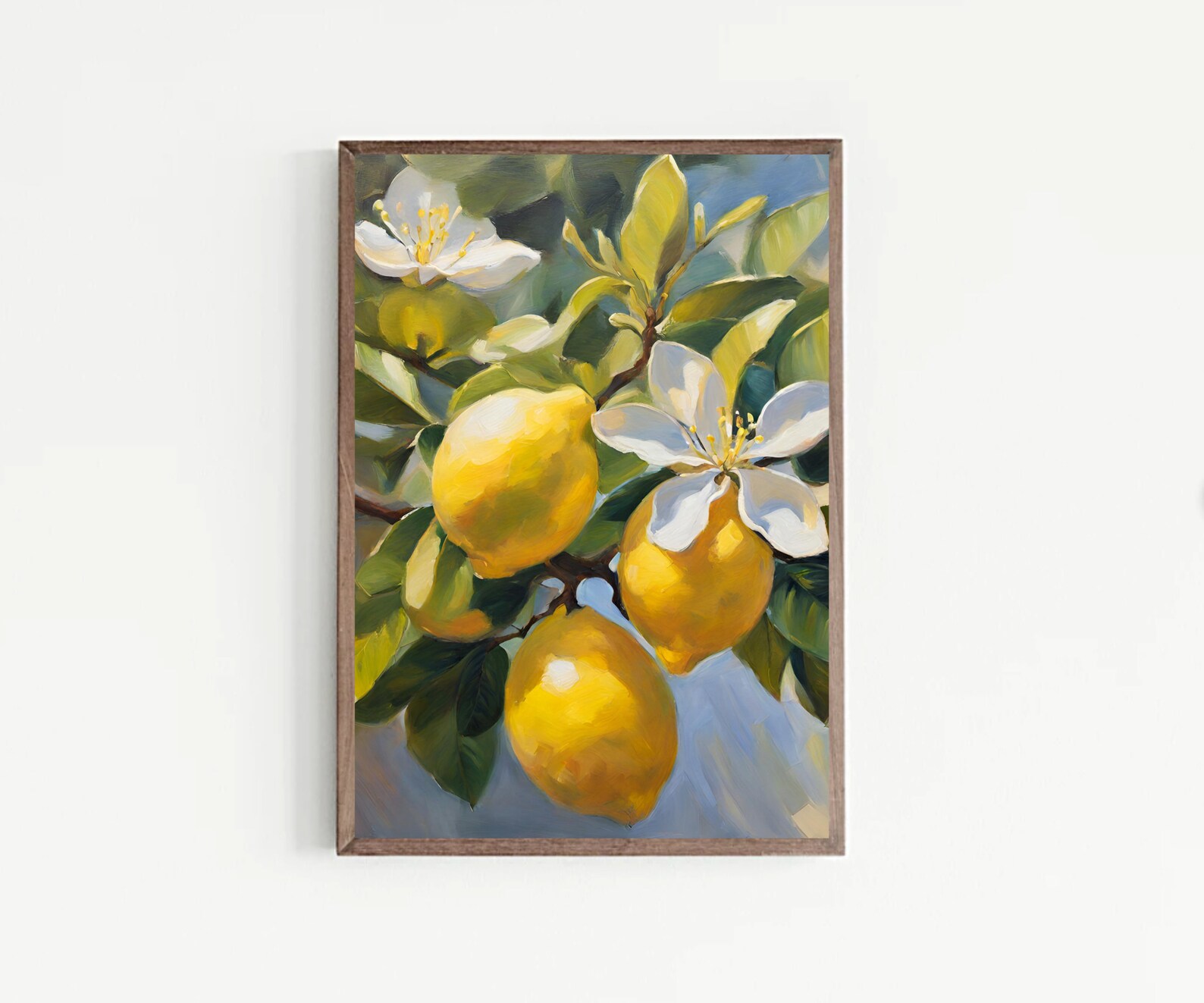 Lemon Tree Wall Art Set of 2 | Citrus Kitchen Prints | Italian & Greek ...