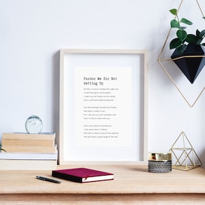 Pardon Me for Not Getting up Poem. Celebration of Life, Funeral ...