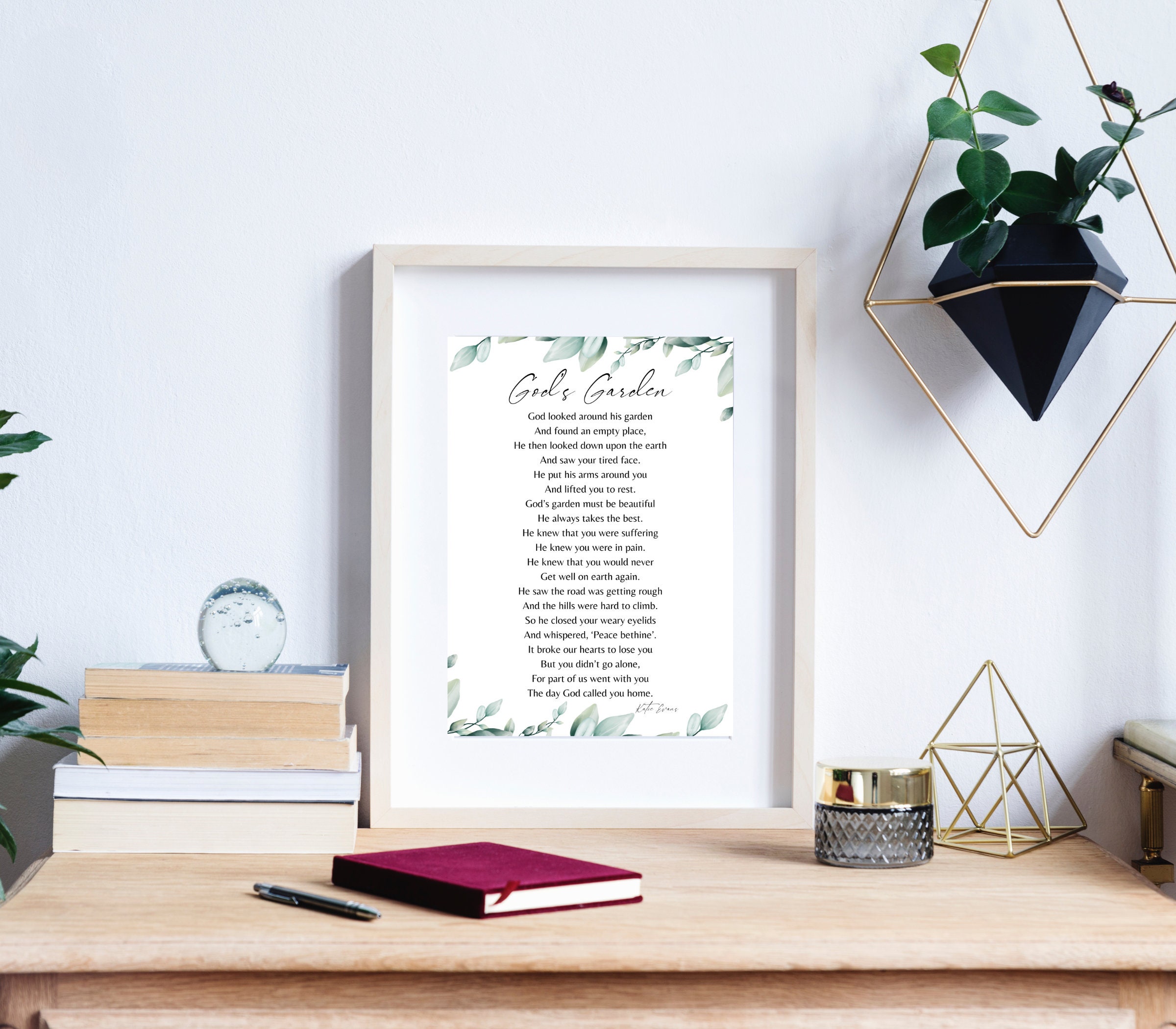 God's Garden | Suffering | Pain | Funeral Poem | Sympathy Gift | Death ...