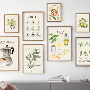 Italian Kitchen Wall Decor | Kitchen Wall Art Set of 10 PRINTABLES ...