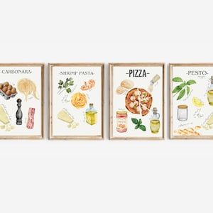Italian Kitchen Wall Decor | Kitchen Wall Art Set of 12 PRINTABLES ...