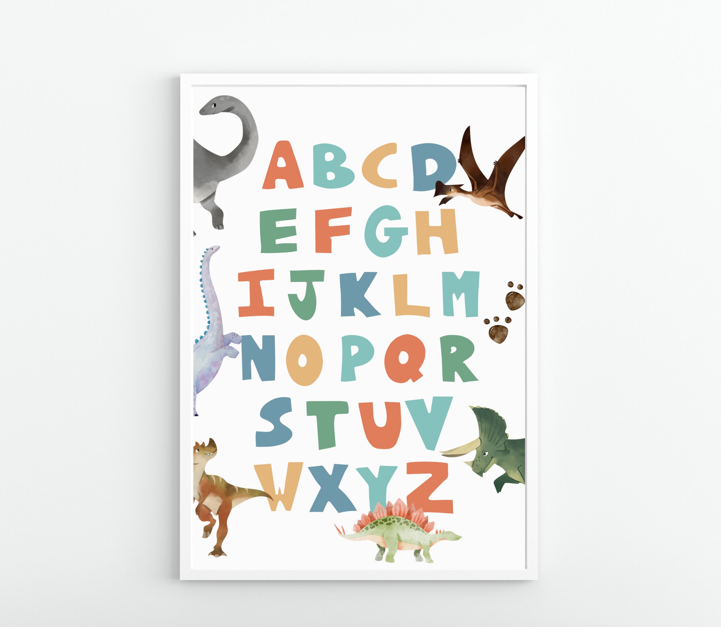 Dinosaur Alphabet Poster Abc Poster With Dinosaurs for - Etsy