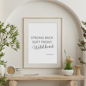Brene Brown Quotes 6 Piece Wall Art, Strong Back. Soft Front Wild Heart ...
