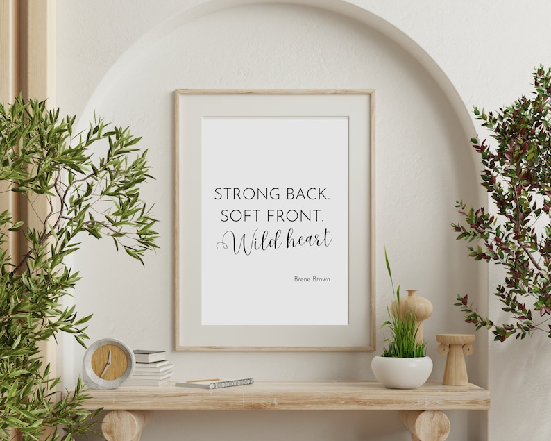 Brene Brown Quotes 6 Piece Wall Art Strong Back. Soft Front - Etsy