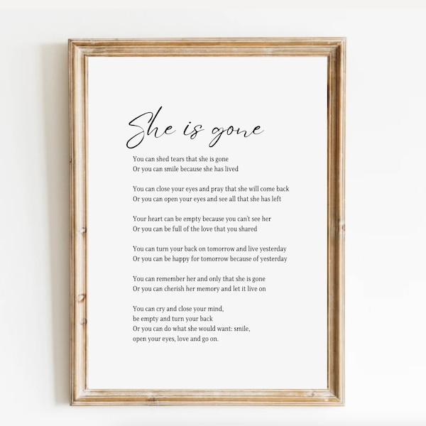 He is Gone Printable - Etsy