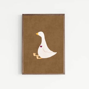 Silly Goose Wall Art, Cute Goose Poster, Neutral Nursery Decor, Goose ...