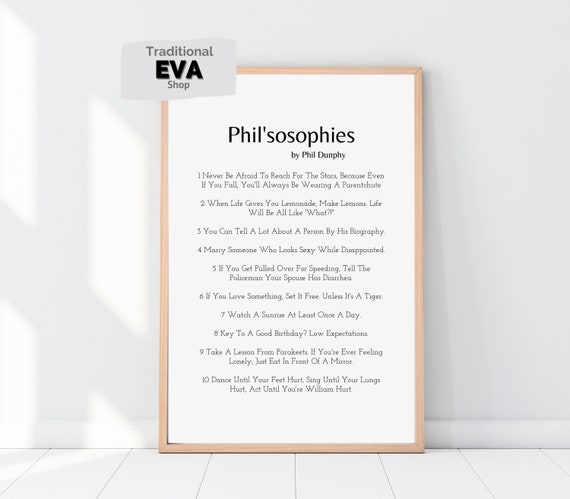 Modern Family print Phil Dunphy Quote Print 10 Funniest | Etsy