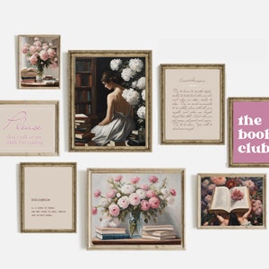 Gallery Wall Set of 9 Prints With Book Quotes, Book Prints, Book Art ...