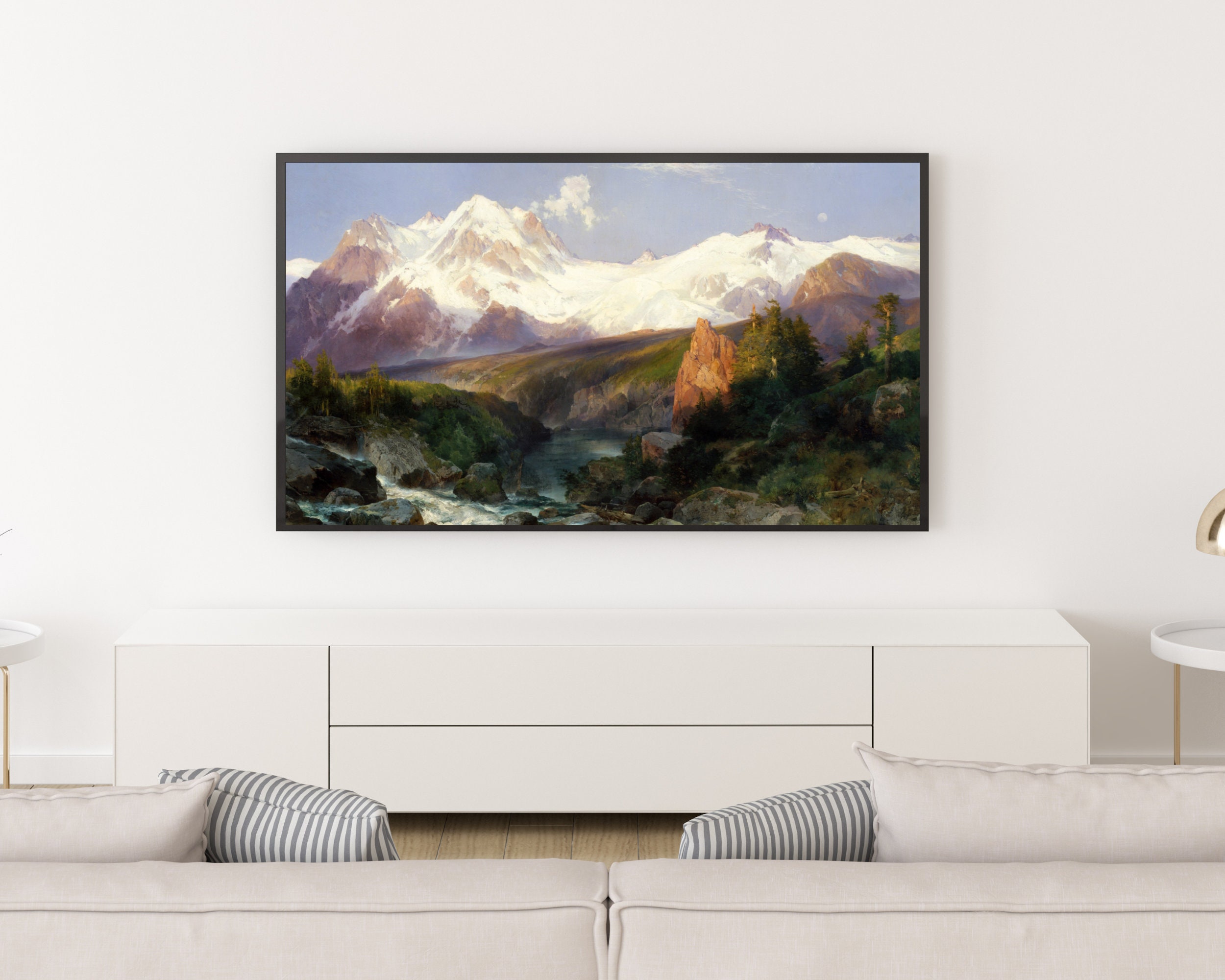 Samsung Frame TV Art the Teton RANGE by Thomas Moran Digital - Etsy