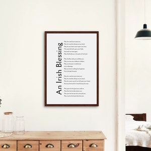 An Irish Blessing Poem Ready to Print, Celebration of Life Poem ...