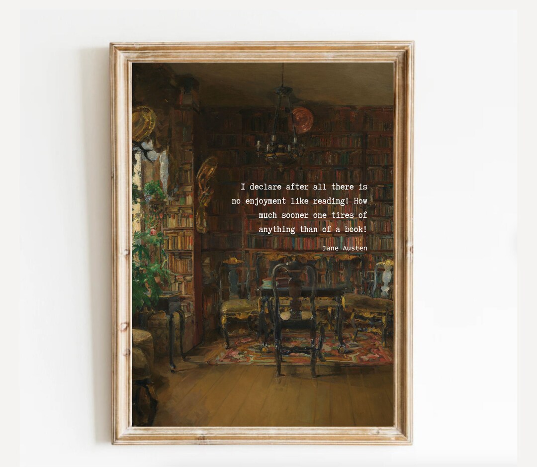 Jane Eyre Book Poster - Book Quote Vintage Aesthetic - Classic Quote ...