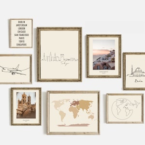 Travel Gallery Wall Set of 20 PRINTABLES | Home Office Decor | Traveler ...