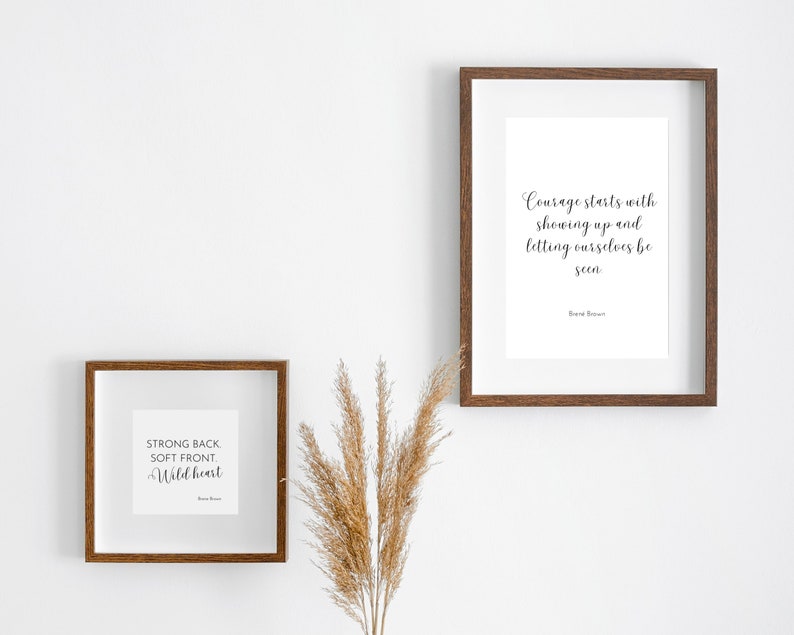 Brene Brown Quotes 6 Piece Wall Art Strong Back. Soft Front - Etsy